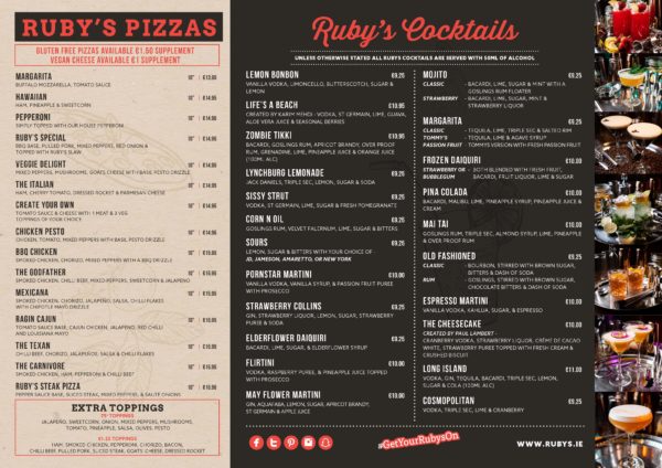 Rubys Pizza and Grill Restaurant Swords Dublin mouth ...