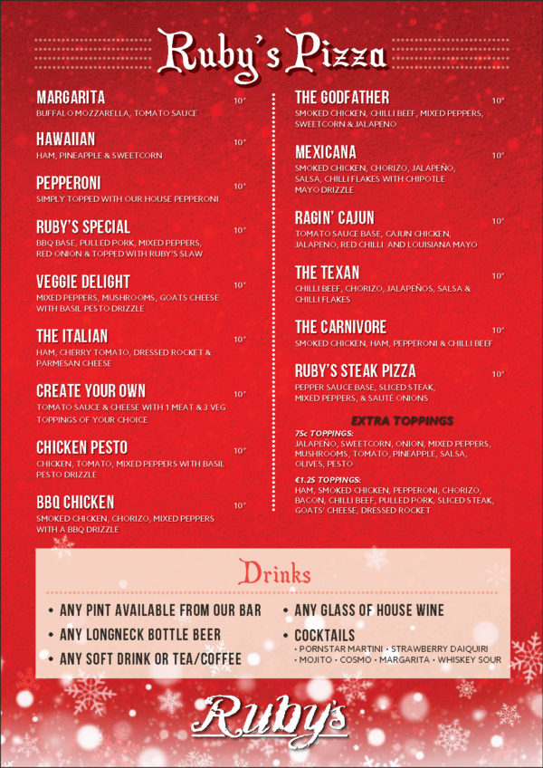 Rubys Pizza and Grill Restaurant Swords Dublin mouth ...